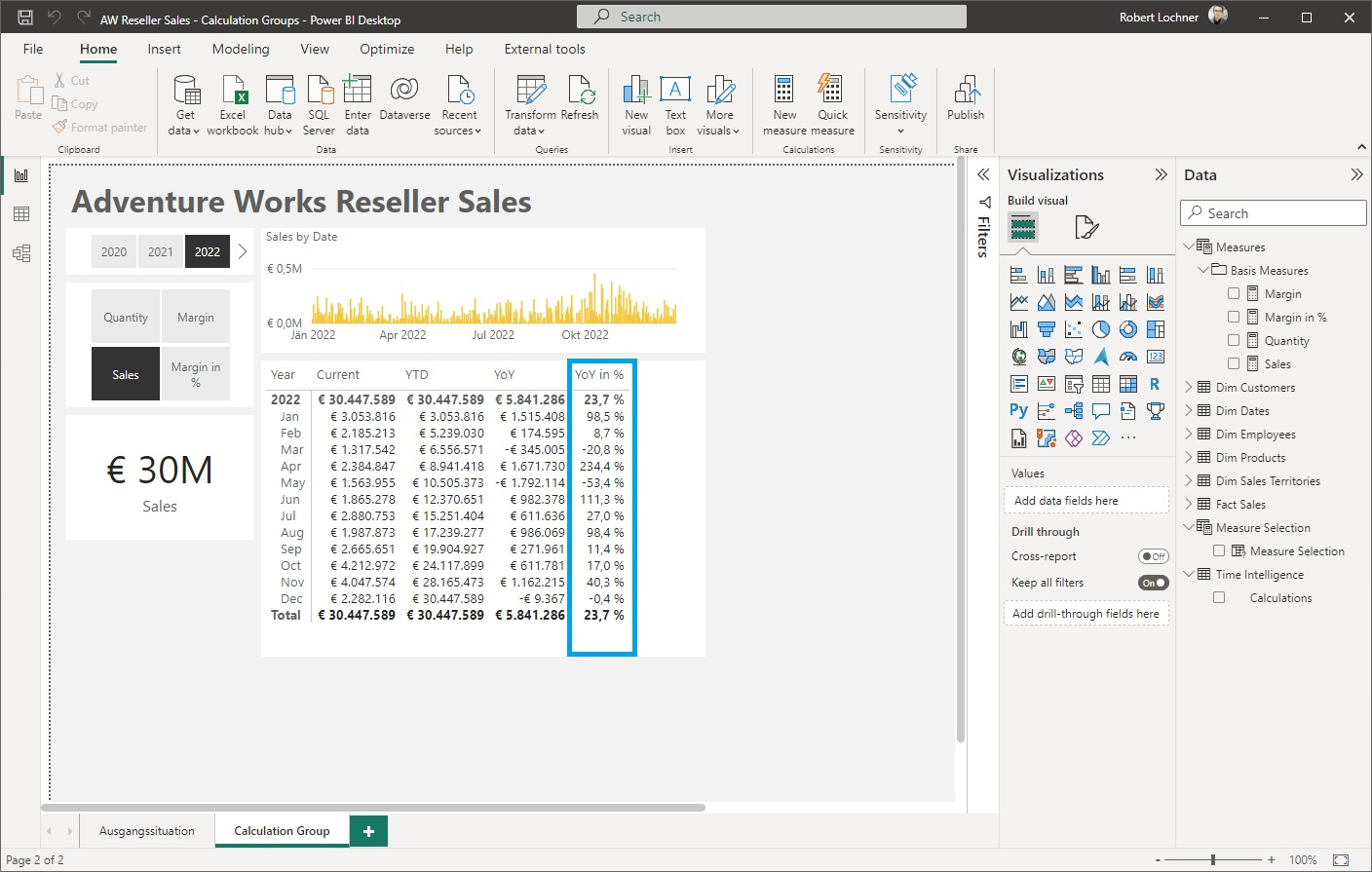 DAX Time Intelligence Berechnungen mit Calculation Groups – Linearis ...
