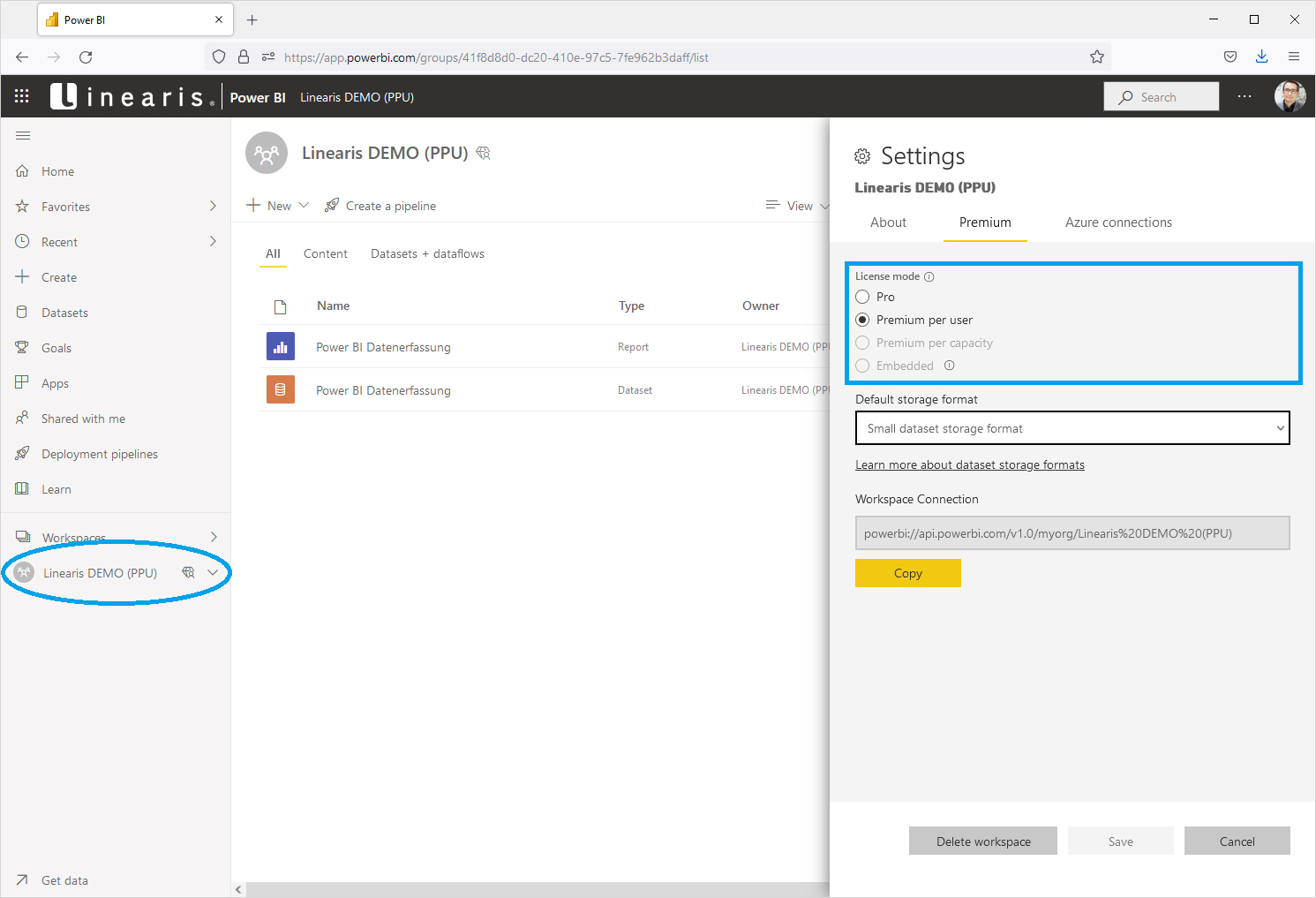 Aktivieren der Premium-per-User (PPU) Lizenz in Power BI – Linearis ...