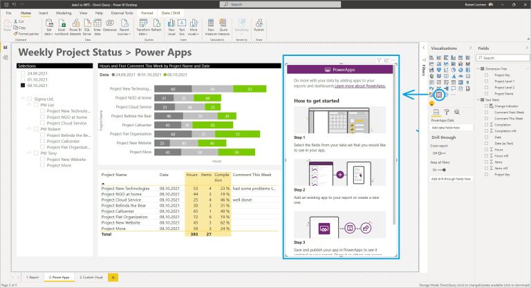 Datenerfassung in Power BI (Teil 2): Power Apps Visual – Linearis ...