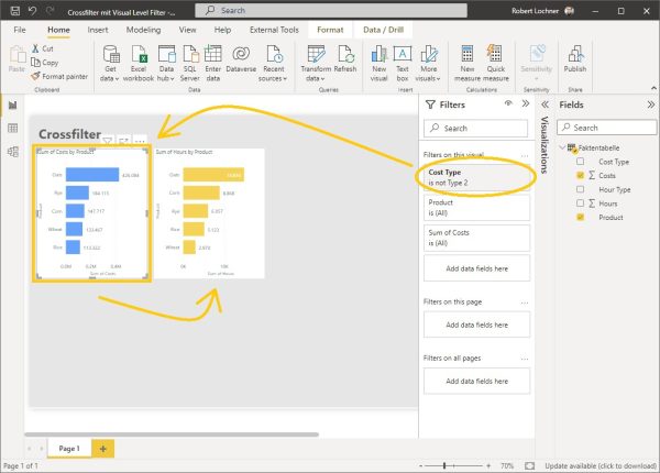 Visual Level Filter in Power BI: Probleme beim Crossfilter – Linearis ...