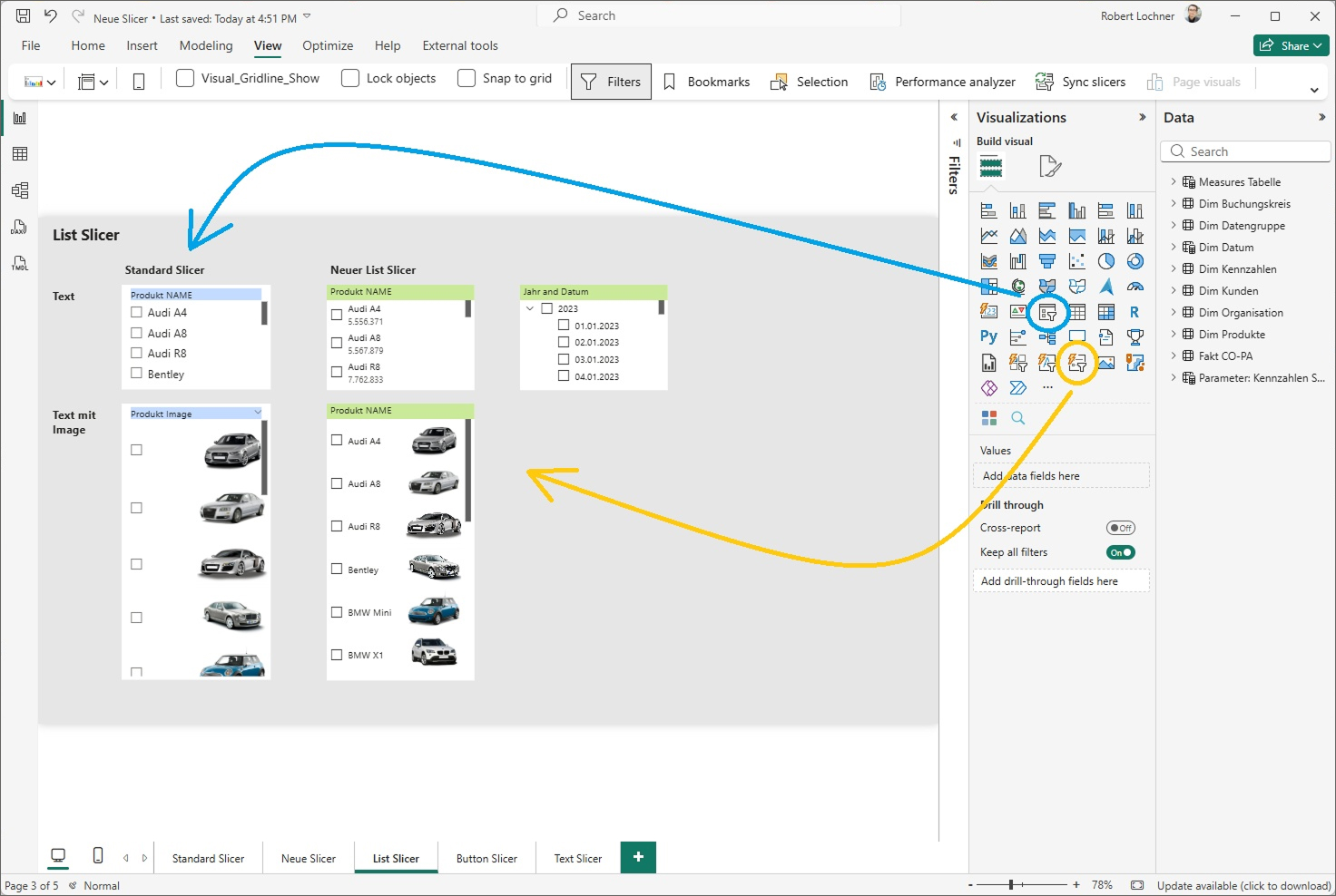 Die drei neuen Slicer Visuals in Power BI – Linearis :: Power BI & data1.io
