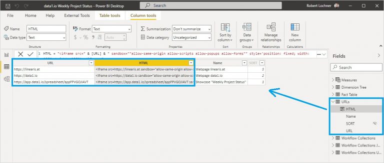 Anwendungen in Power BI mit dem Visual „HTML Content“ einbetten ...