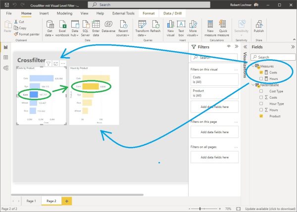 Visual Level Filter in Power BI: Probleme beim Crossfilter – Linearis ...