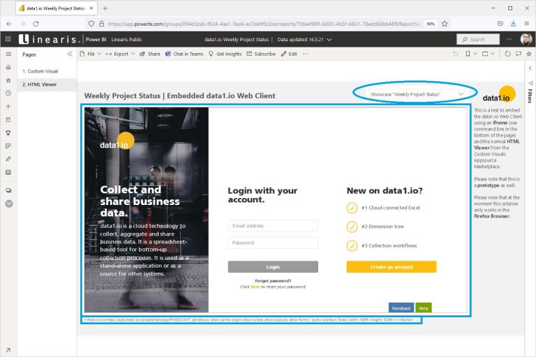 Anwendungen in Power BI mit dem Visual „HTML Content“ einbetten ...