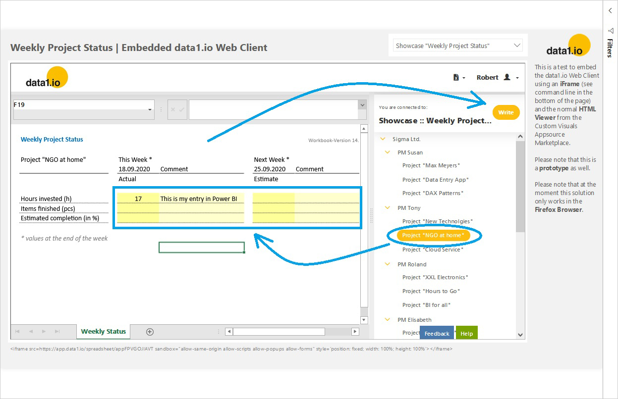 Anwendungen in Power BI mit dem Visual „HTML Content“ einbetten ...