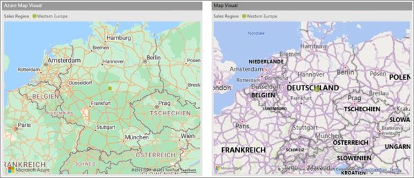 Azure Map Visual in Power BI (Teil 1) – Vergleich der allgemeinen ...