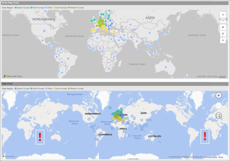 Azure Map Visual in Power BI (Teil 1) – Vergleich der allgemeinen ...