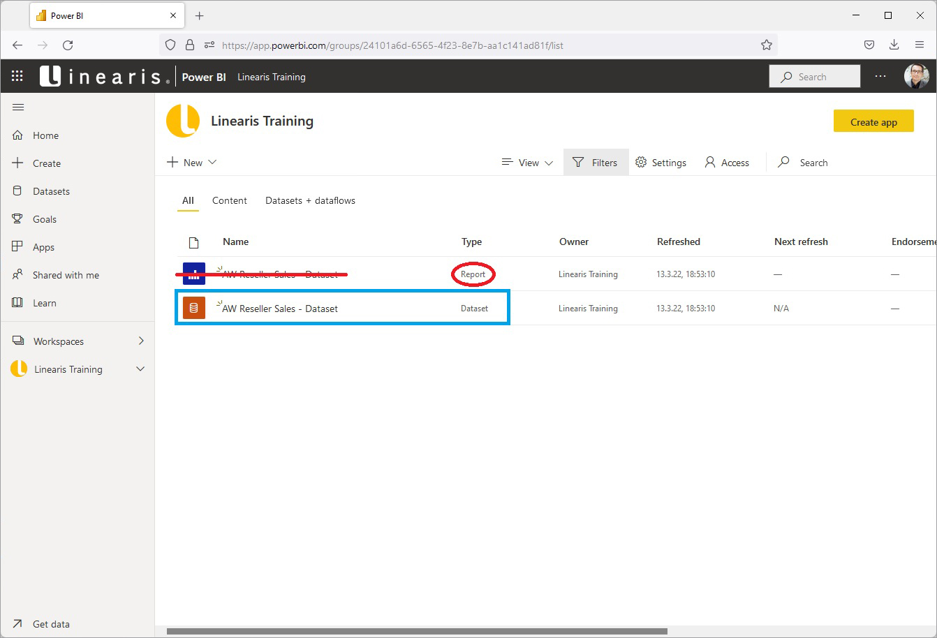 Power BI Shared Datasets: Teil 1 Splitting – Linearis :: Power BI ...