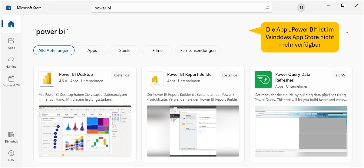 Power BI Windows App – eingestellt per 31.12.2023 – Linearis :: Power ...