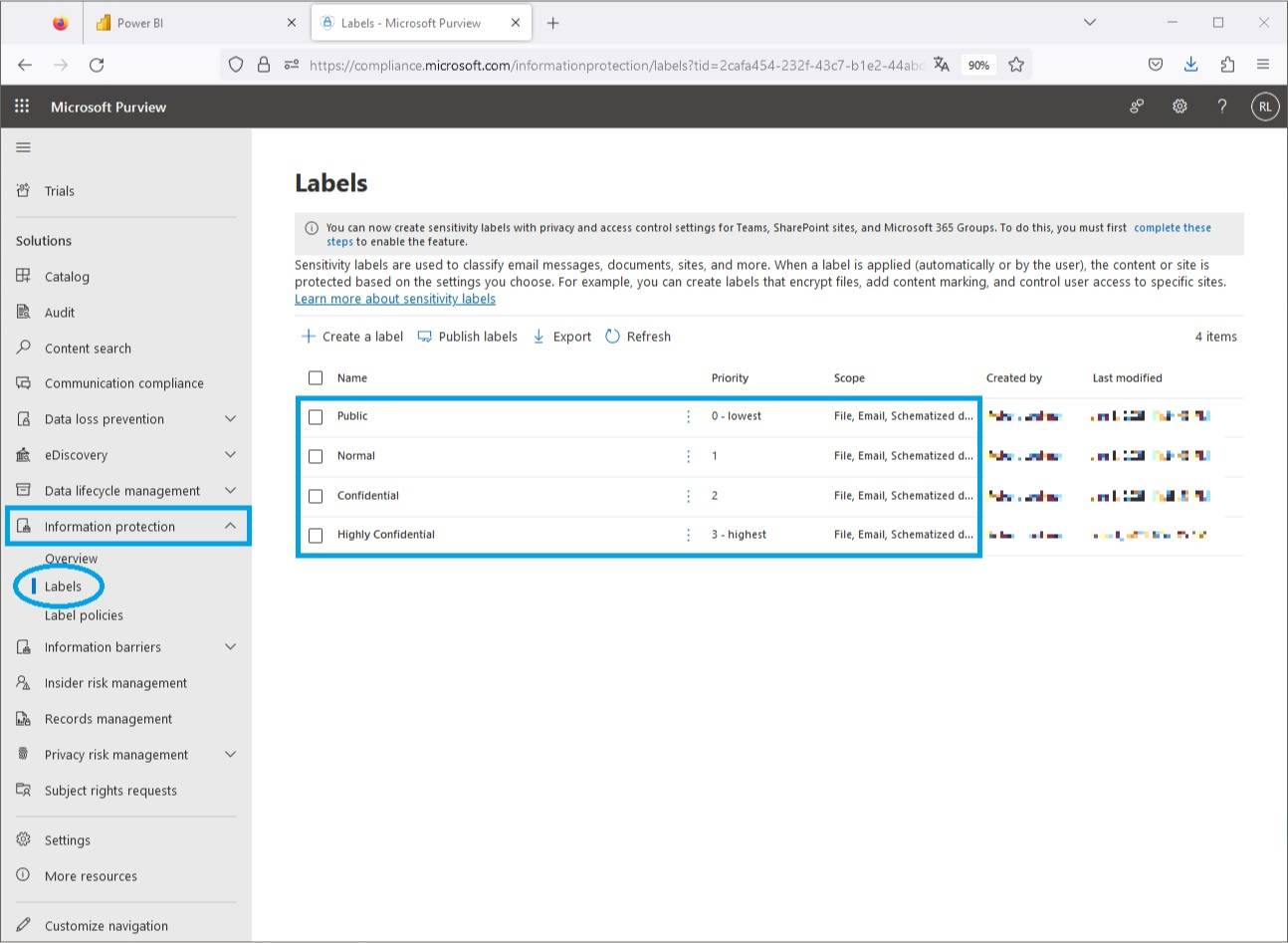 Data Governance in Power BI mit den Sensitivity Labels – Linearis ...