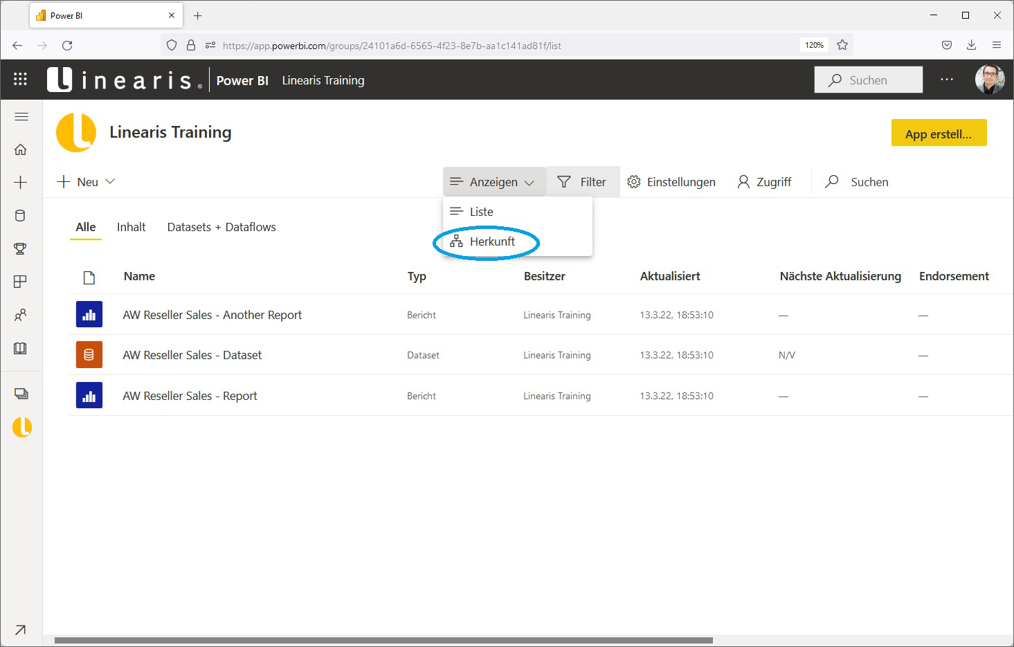 Power BI Shared Datasets: Teil 2 Praxisthemen – Linearis :: Power BI ...